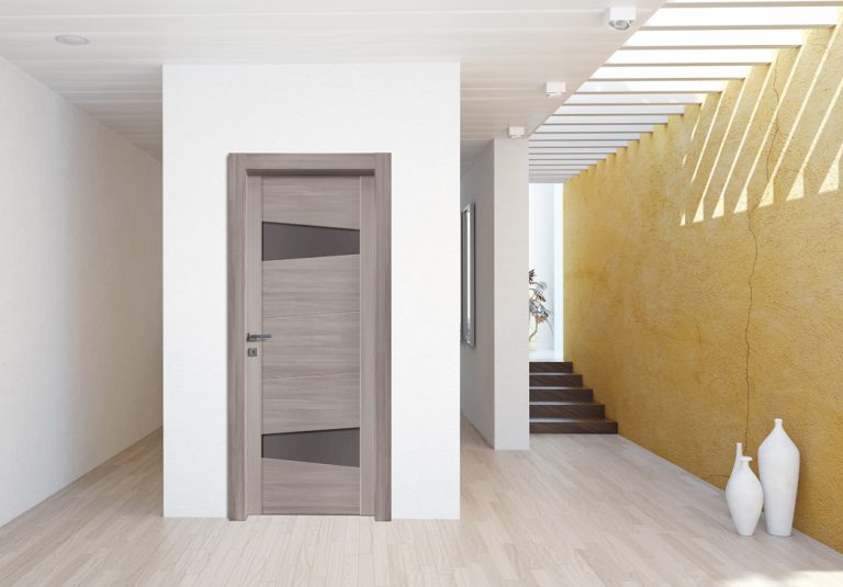 La linea di porte Texture, senza battute e con coprifili in ABS